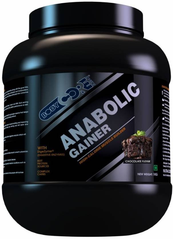 Body Core Science Anabolic Gainer-1 Kg (Chocolate Fudge) Weight Mass ...