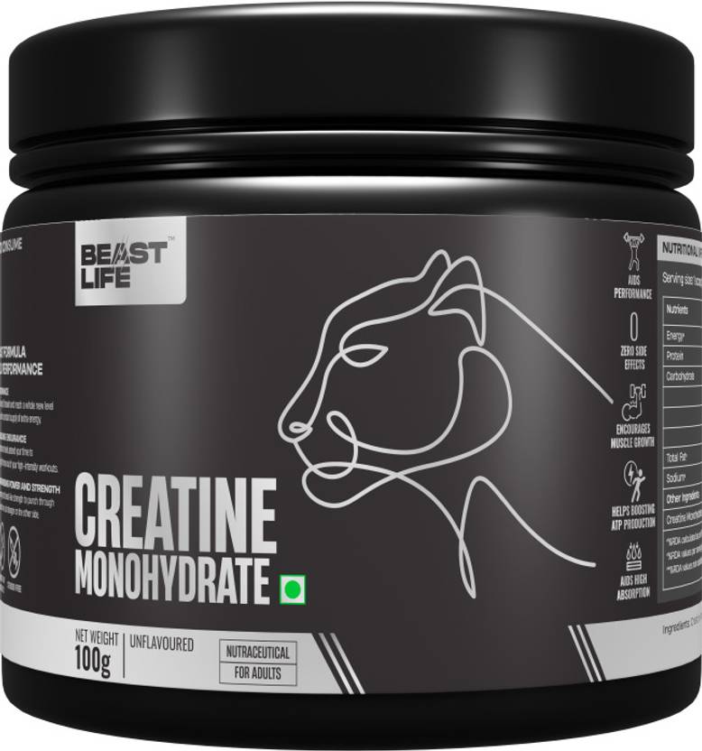 BeastLife Super Micronized Creatine Monohydrate Unflavoured 100g | NABL ...