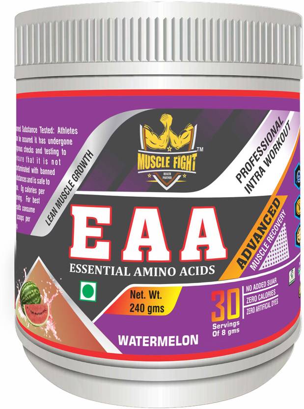 MUSCLEFIGHT EAA 240gm Watermelon 30 Servings Lean Muscle Growth ...