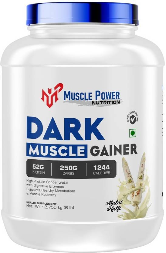 Muscle Power DARK MUSCLE GAINER(HIGH PROTEIN CONCENTRATE WITH DIGESTIVE ...
