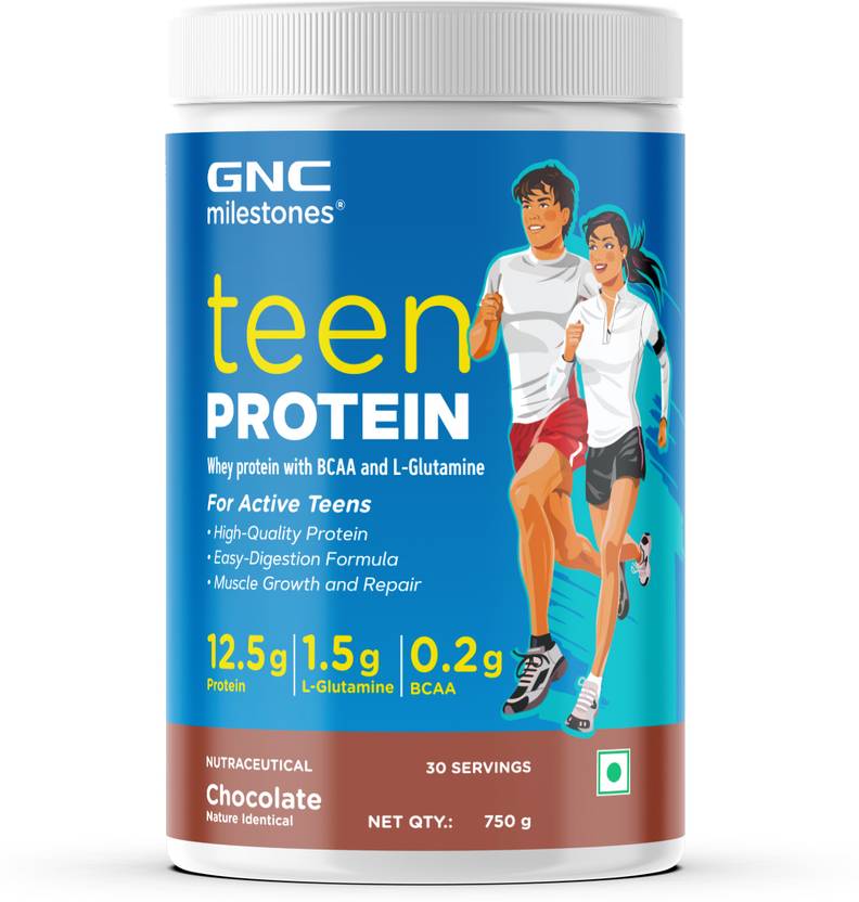 GNC Milestones Teen Protein Powder - 750 g - Chocolate Whey Protein ...