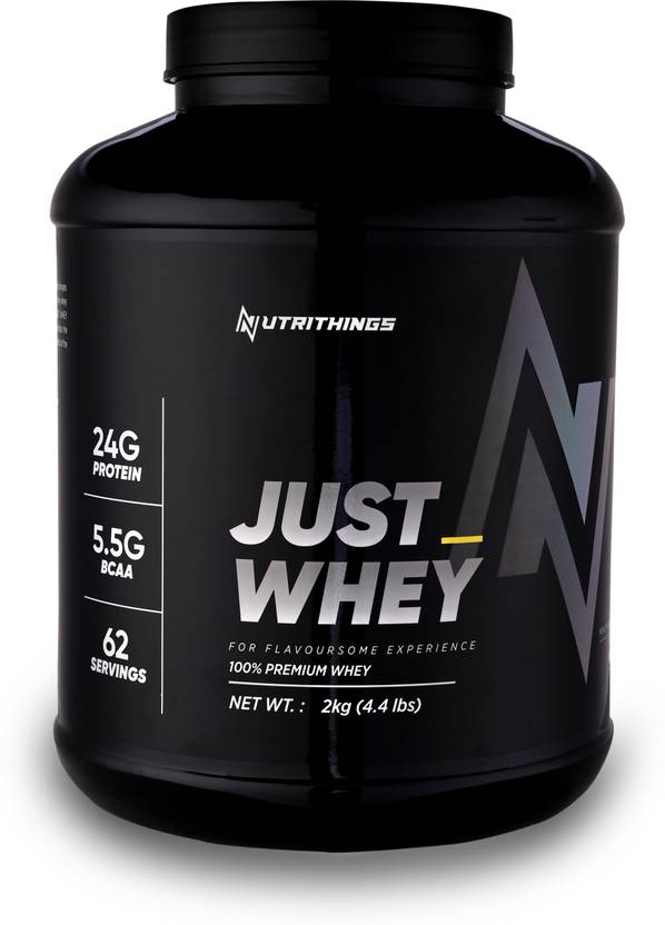 NUTRITHINGS Just Whey Protein Powder with Added BCAA Pre-Workout Whey ...