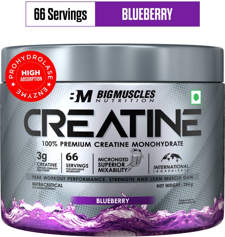 BIGMUSCLES NUTRITION Creatine Monohydrate [66 Servings] | Supports Lean ...