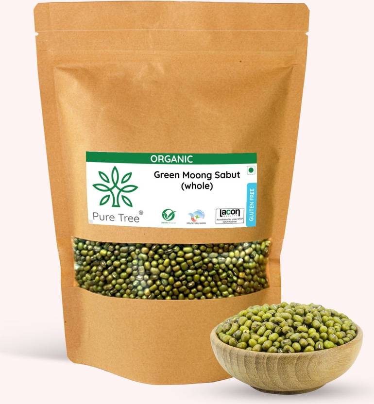 Pure Tree Organic Green Moong Dal (Whole) (Green Moong Dal Whole) Price ...