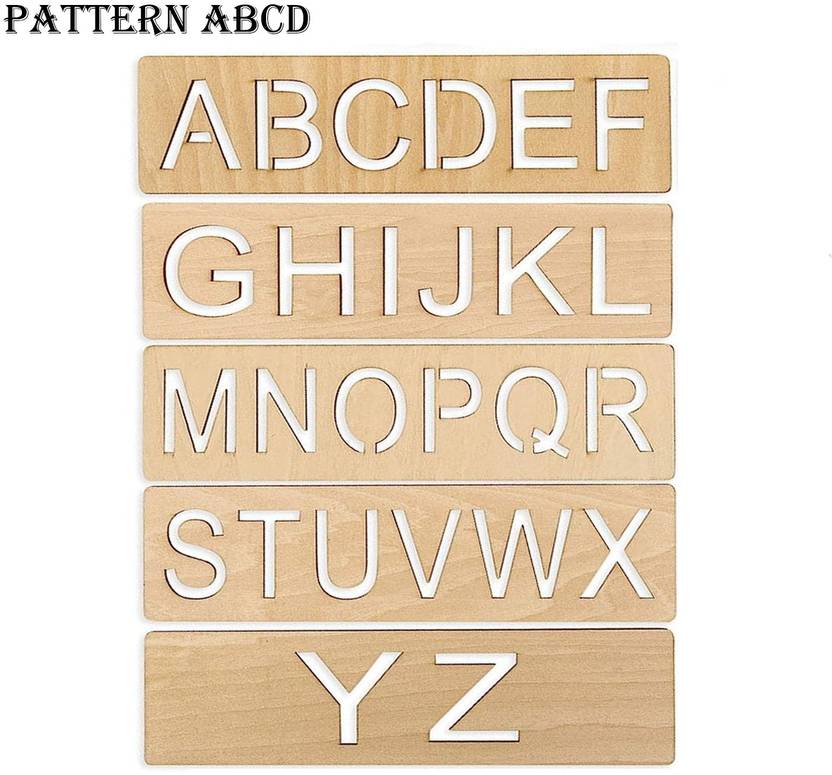 Plus Shine Pre-Writing Stencils, Pattern Tracing Stencil Learning ...