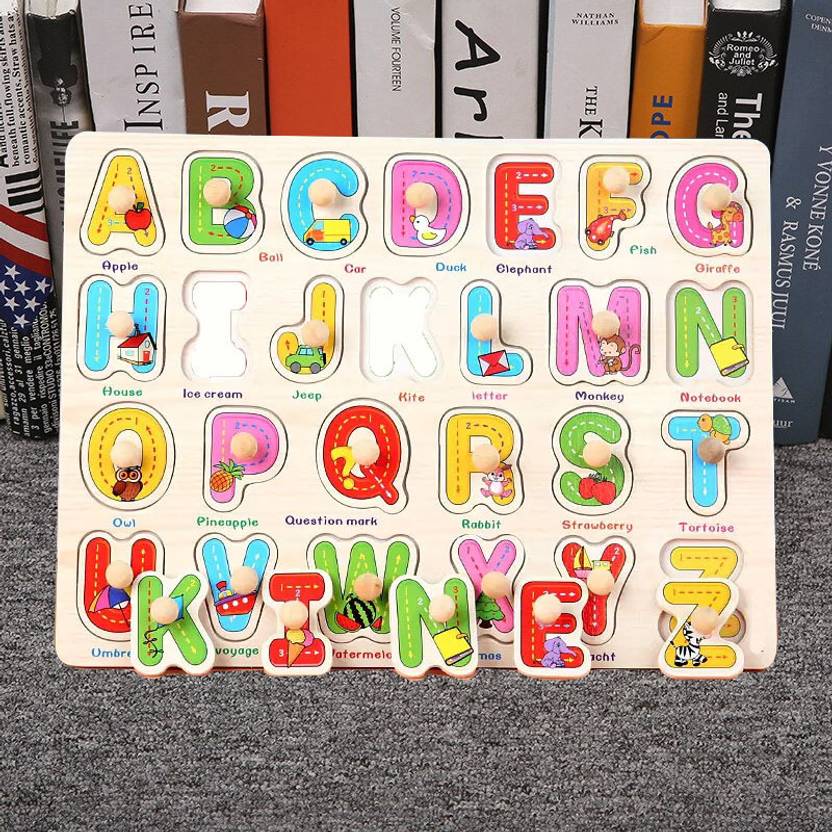 SHALAFI ABC,Wooden Learning Educational Board for Kids Alphabet ...