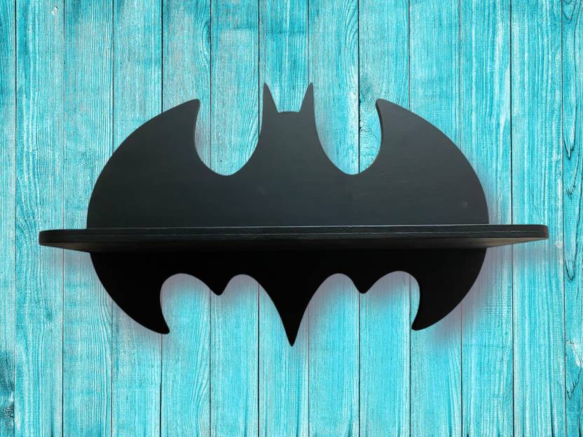 Ecraftly Batman sign inspired wooden shelf MDF (Medium Density Fiber ...
