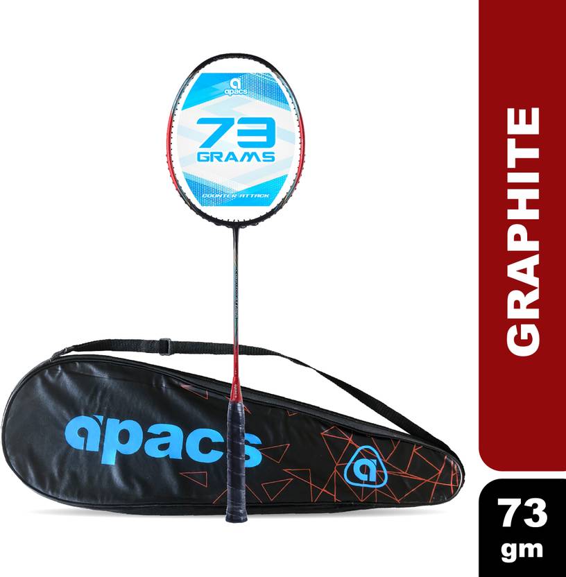 apacs Counter Attack (73G, 35LBS) Red, Black Unstrung Badminton Racquet ...