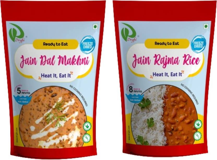 Dryfii Freeze Dried Jain Dal Makhani & Rajma Rice | Ready-to-Eat-Food ...