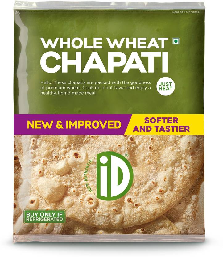 iD Whole Wheat Chapati (10 pieces) Price in India - Buy iD Whole Wheat ...