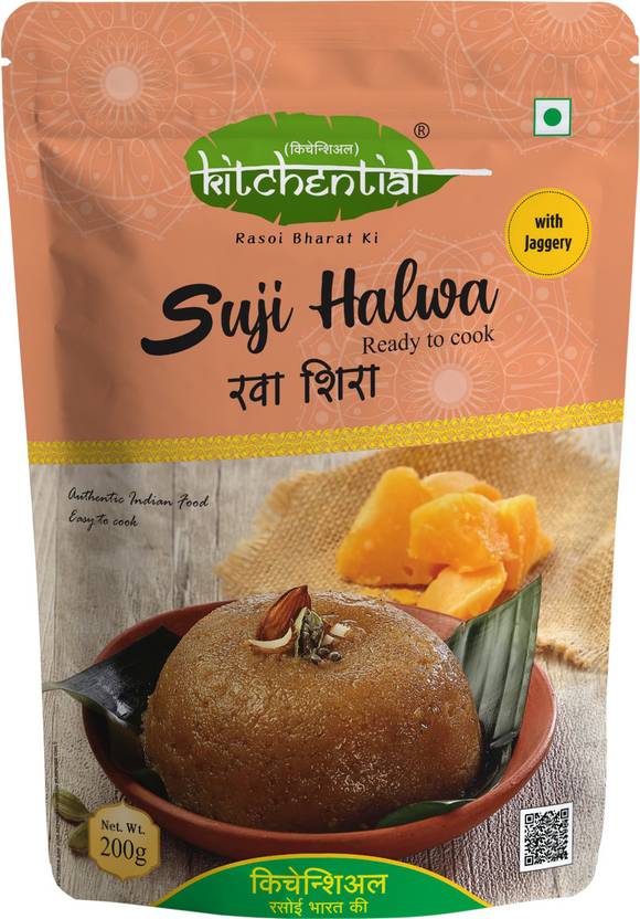 KITCHENTIAL Suji Halwa With Jaggery, Instant, Ready To Cook, Mix 200 g ...