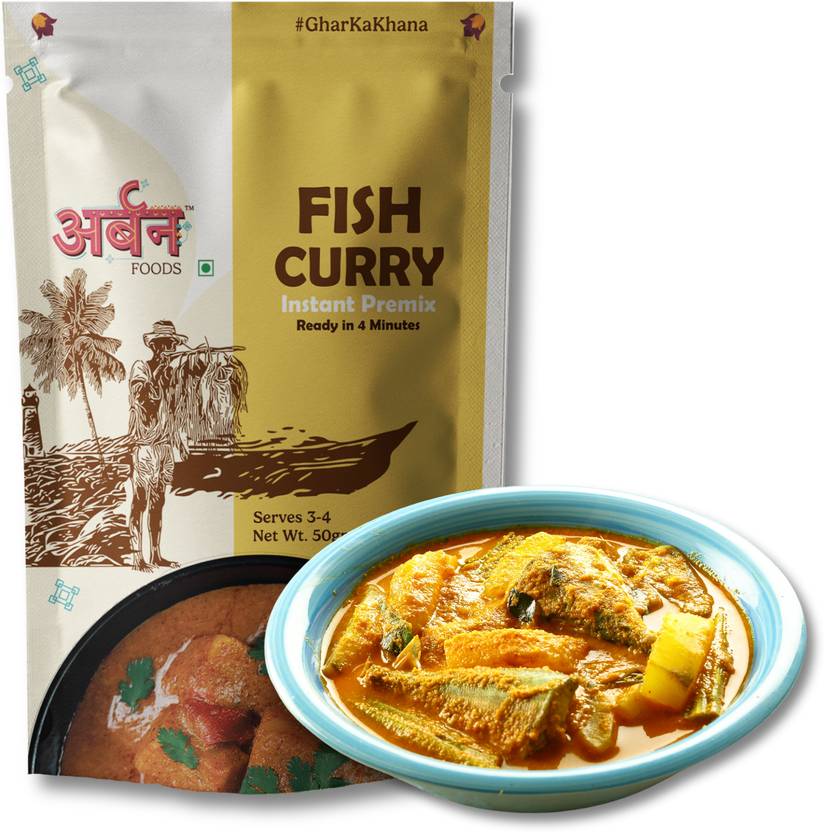 URBAN FOODS Fish Curry | Instant Ready Premix | Meal Mix | Ghar Ka ...