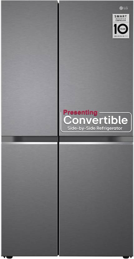 LG 650 L Frost Free Side by Side Convertible Refrigerator with Smart ...