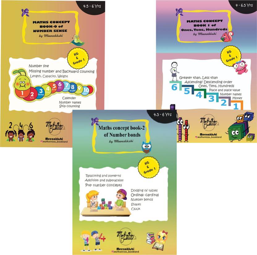Ukg Math Book Set Cbse / Icse | Activity Books Of Number Sense| Book Of ...