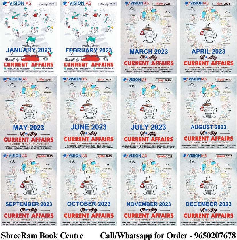 VISION IAS Current Affairs Monthly Magazine January To December 2023 ...