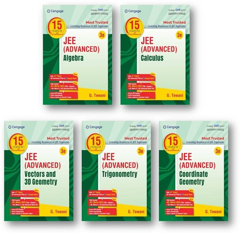 Cengage JEE ( Mains & Advanced ) Mathematics (5 Books Set )(Algebra,Calculus,Trigonometry ...
