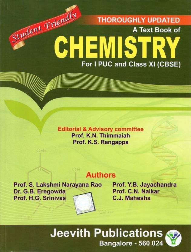 Jeevith 1st PUC Text Book - CHEMISTRY |For 1st PUC And Class 11 CBSE ...