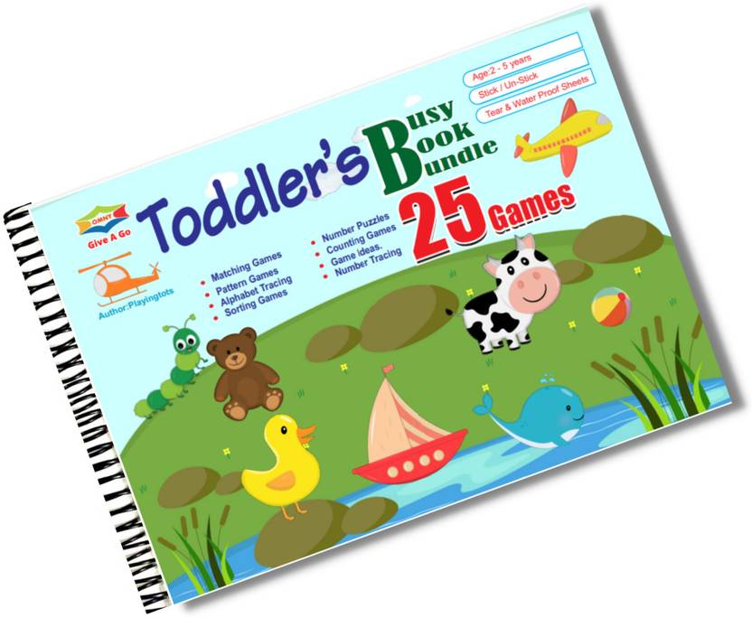 OMNY Toddler Activity Binder For Kids, Early Learning Bundle Book ...