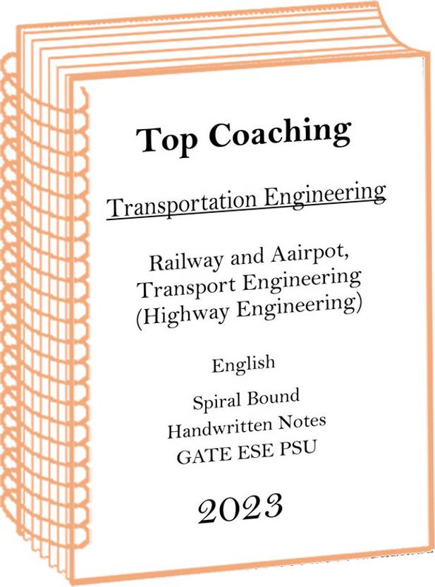 Transportation Civil Engineering Handwritten Notes For ESE Gates 2023 ...