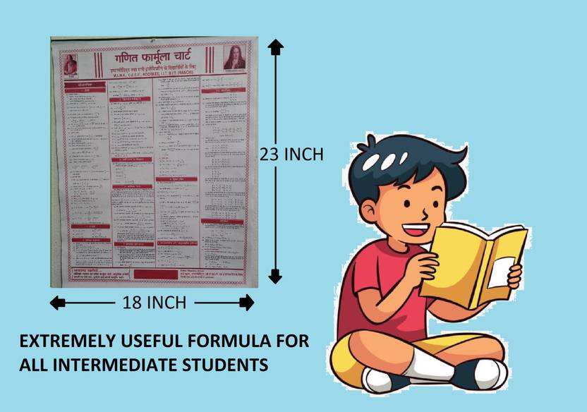 Math Formula Chart For Intermediate Students In Hindi: Buy Math Formula ...