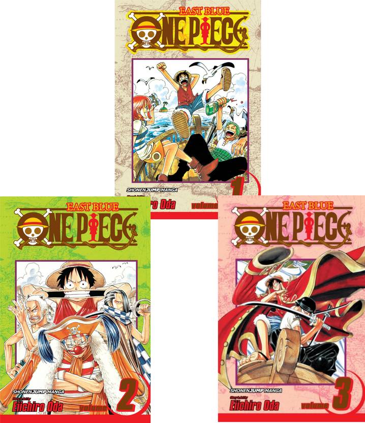 Eiichiro Oda : One Piece Manga Vol 1 To Vol 3 (Including Poster): Buy ...