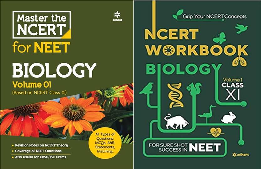 Master The NCERT For NEET And JEE Biology Vol 1 + WORKBOOK Biology Volume 1 Class 11 ( COMBO SET ...