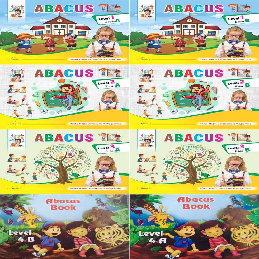 Abacus Book Level 1 To 4 (A+B Total 8 Books): Buy Abacus Book Level 1 ...