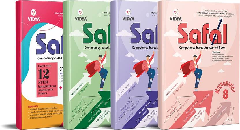 Maxx Marks CBSE SAFAL Competency-Based Assessment Books Science, English & Mathematics With 12 ...