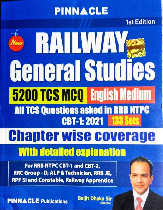 Pinnacle Railway General Studies 5200 TCS MCQ Chapter Wise Coverage All ...