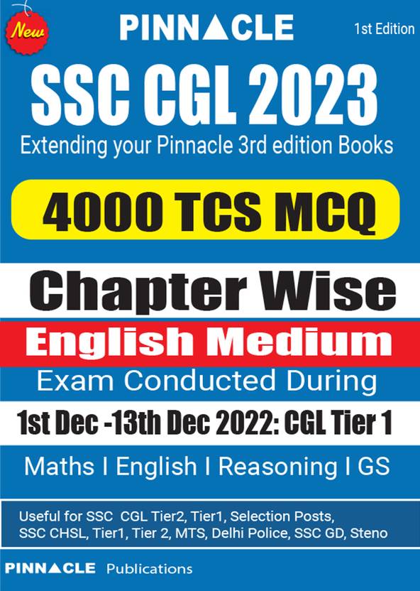 SSC CGL 2023: 4000 TCS MCQ Chapter Wise With Detailed Explanation English Medium: Buy SSC CGL ...