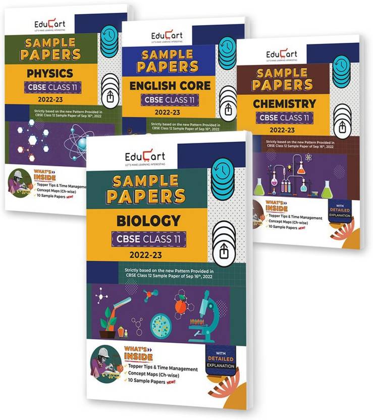 Educart CBSE Class 11 Sample Papers 2022-23 Bundle - Physics, Chemistry ...