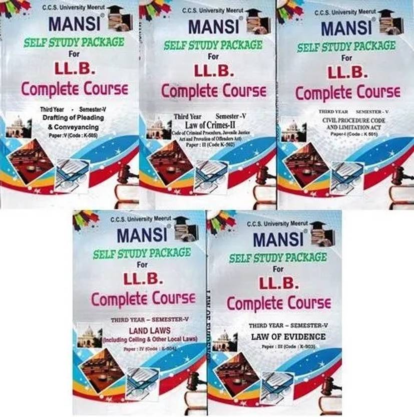 Sadhna Prakashan Mansi CCS University Meerut Self Study Package For LLB ...