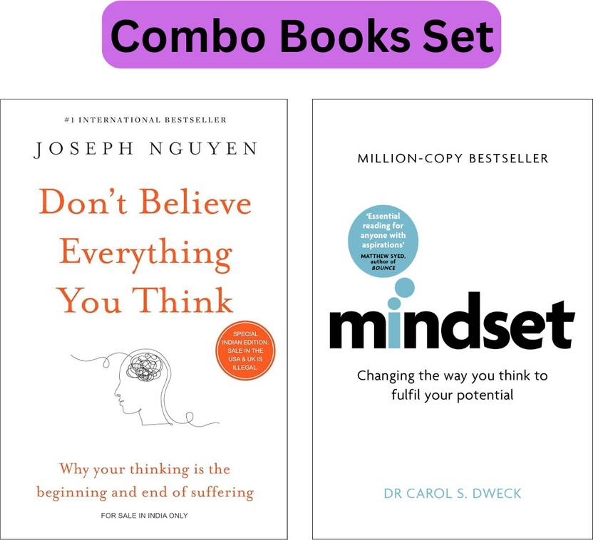 Don't Believe Everything You Think & Mind Set Self-Help Book (Combo ...