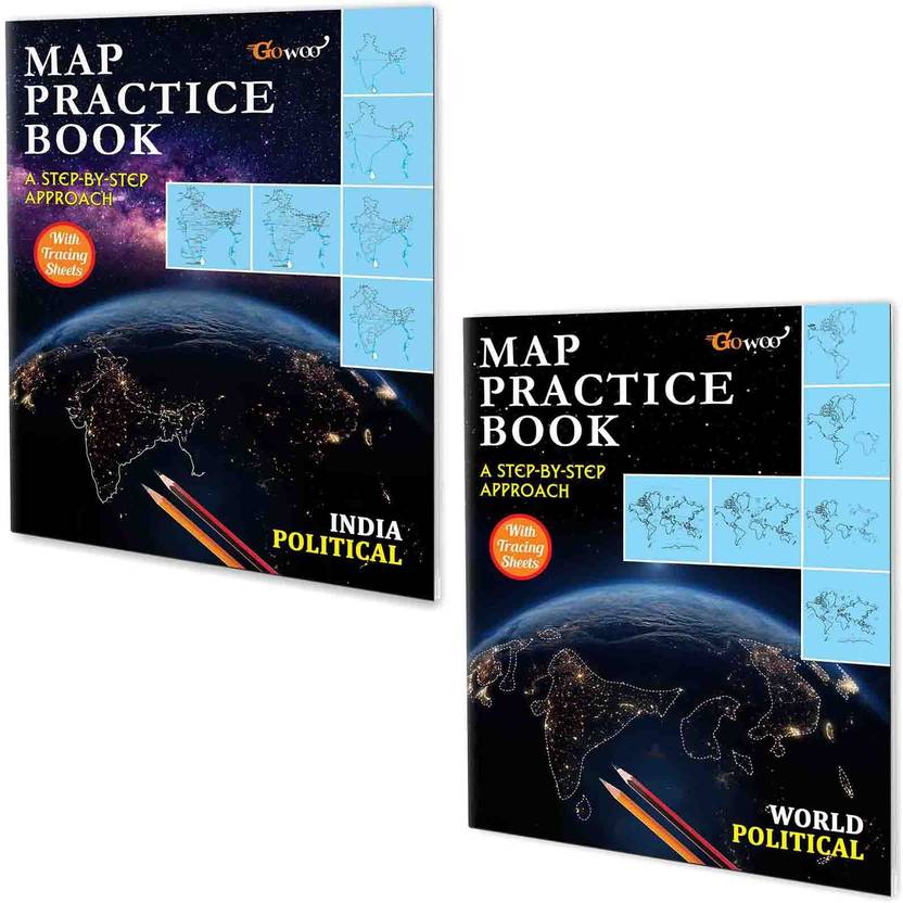 INDIA POLITICAL - MAP PRACTICE BOOK And WORLD POLITICAL - MAP PRACTICE ...