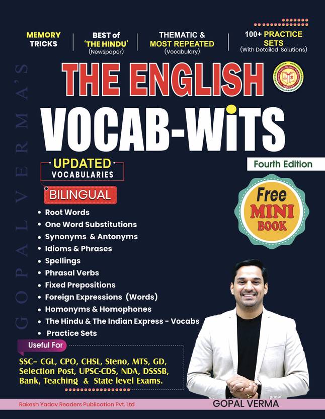 The English Vocab-Wits With Free Mini Book By Gopal Verma Sir | Bilingual | Fourth Edition ...