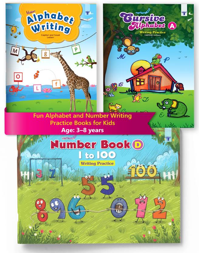 English Alphabet And Number Writing Books For Kids | 3 To 8 Year Old ...
