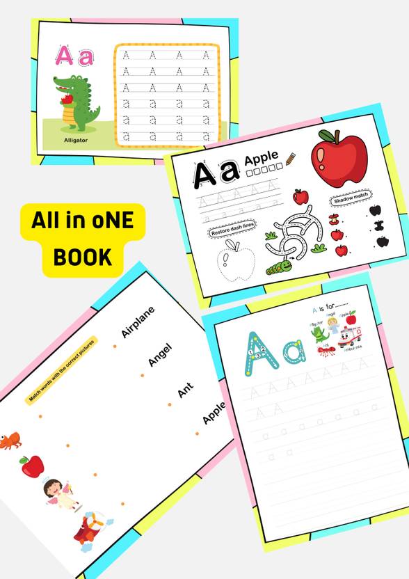 AWESOME KIDS Alphabet Writing Practice Books For Kids,abcd Writing ...