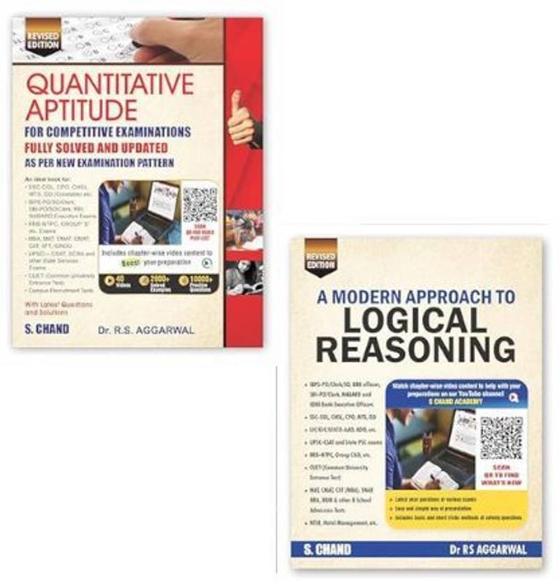 RS AGGARWAL 2025-26 EDITION Quantitative Aptitude & Logical Reasoning COMBO SET Paperback – 19 ...
