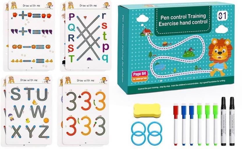 Reusable Magic Practice Copybook Kit For Kids, Writing Practice And Pen ...