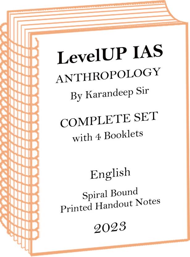 Karandeep Sir Full Set Anthropology Optional Printed Notes By LevelUP ...