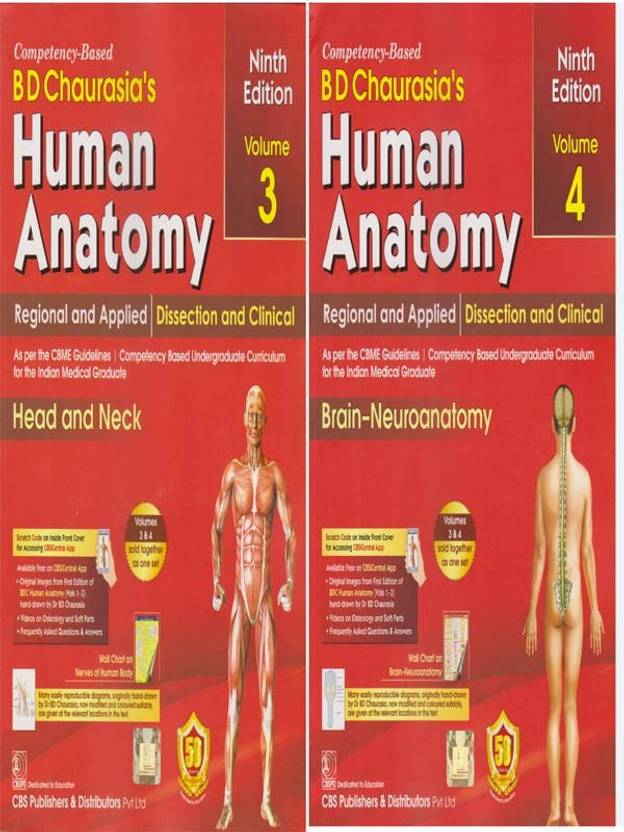 Bd Chaurasia's Human Anatomy Head And Neck & Brain - Neuroanatomy (9th Edition) Vol - 3 & 4 ...