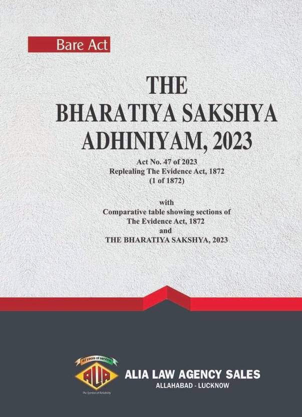 The Bhartiya Sakshya Adhiniyam,2023 ( English) Bare Act: Buy The ...