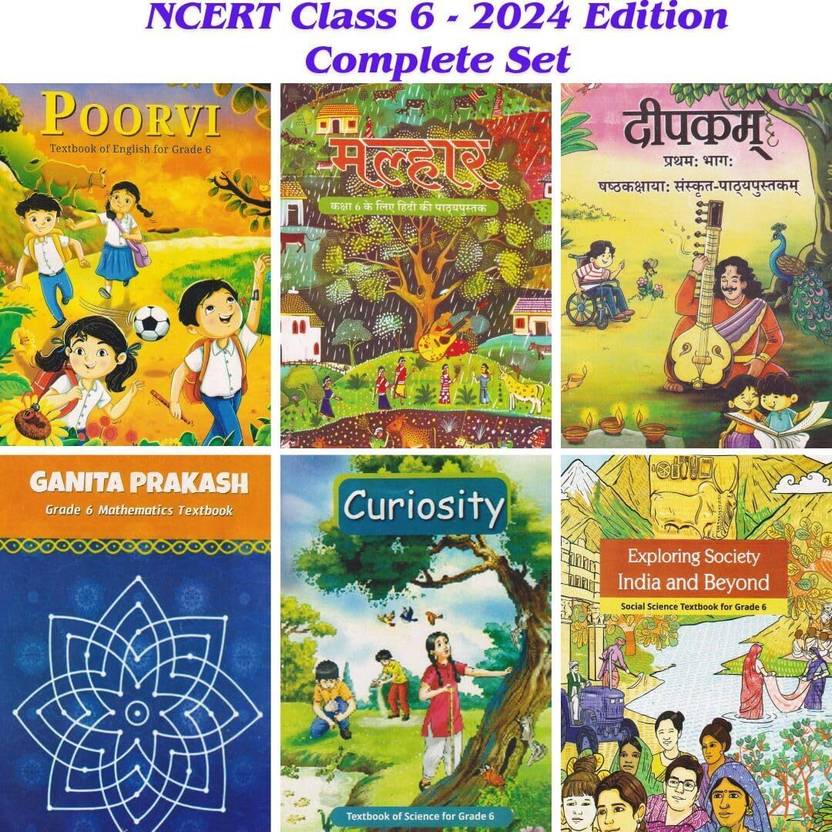 Original NCERT – Class 6 Textbook Set Of 6 (English, Hindi, Sanskrit ...