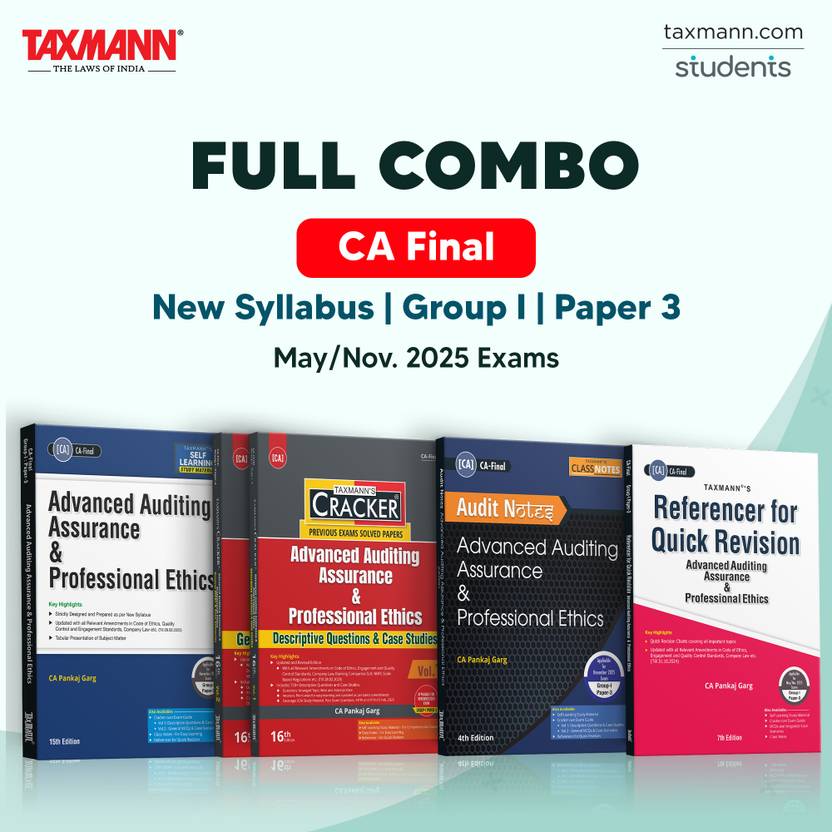 Taxmann's FULL COMBO For CA Final | New Syllabus | May/Nov. 2025 Exams ...