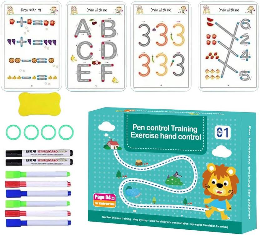 SANCORP Reusable Magic Tracing Workbook for Kids Practice Letters ...