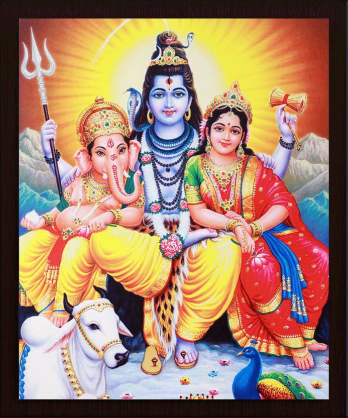 Rayno craft Lord Shiv Parivar Religious Frame Price in India - Buy ...