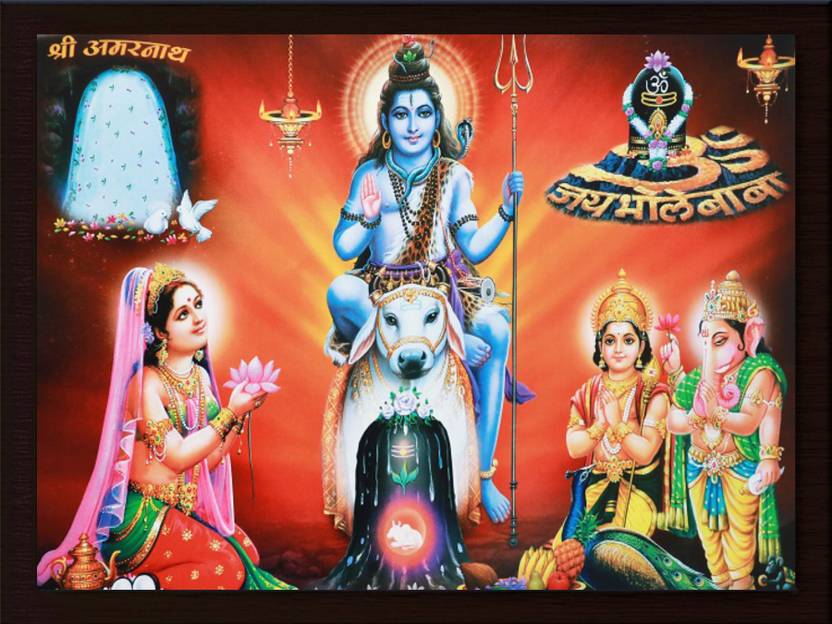 Darsh Craft Shiv Parivar Religious Frame Price in India - Buy Darsh ...