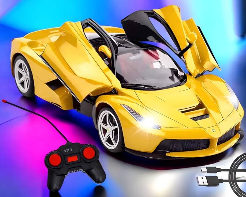Just97 Rechargeable Farrari Style Remote Control Car With Opening Doors ...