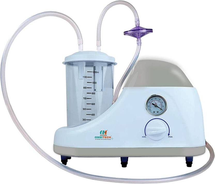 AMBITECH Portable phlegm Suction Unit 1000 ml Jar, Oil-free Lubrication ...