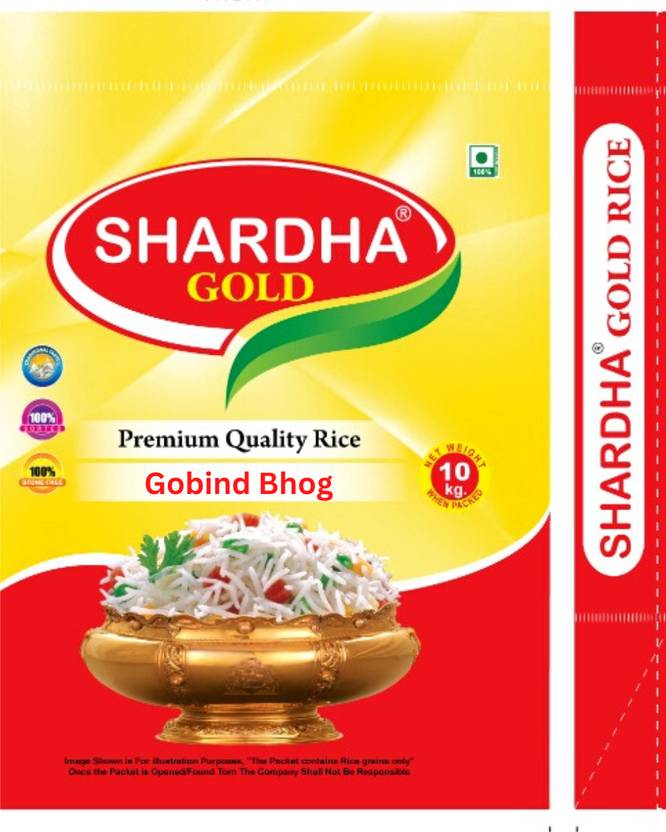 SHARDHA Gold Gobind Bhog Rice Gobindobhog Rice (Medium Grain, Raw ...